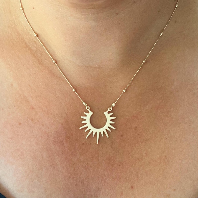 Sunburst Necklace Gold Annie s Closet